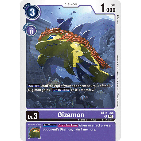 Digimon Card BT15-068 - Gizamon - Digimon - Common | Shopee Thailand