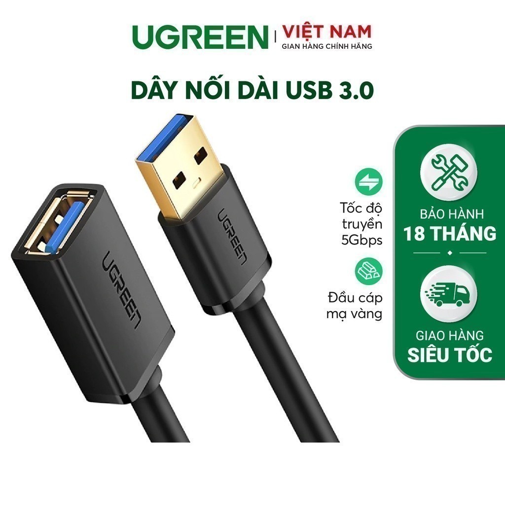 Ugreen US129 สายไฟต่อ USB 3.0 | สายไฟแบนและกลม | ความยาว1-3ม | ตุลาคม ...