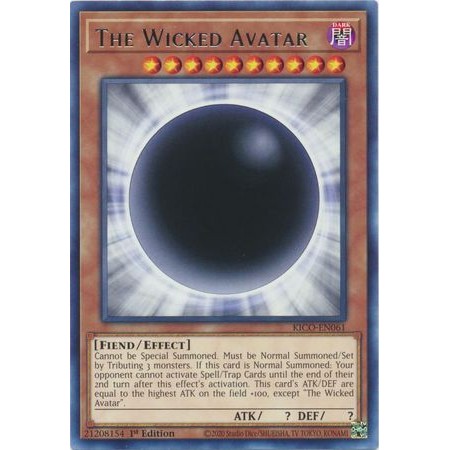 [ การ์ด Yugioh ของแท้ ] The Wicked Avatar - KICO-EN061 - Rare 1st ...