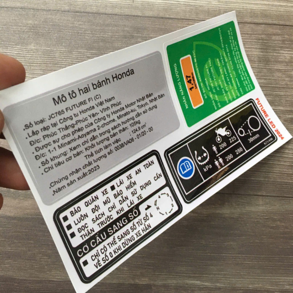 ชุดแสตมป์สนและแสตมป์โซ่ลําเลียง ZIN MODEL สําหรับ FUTURE LED 2024 FULL ...