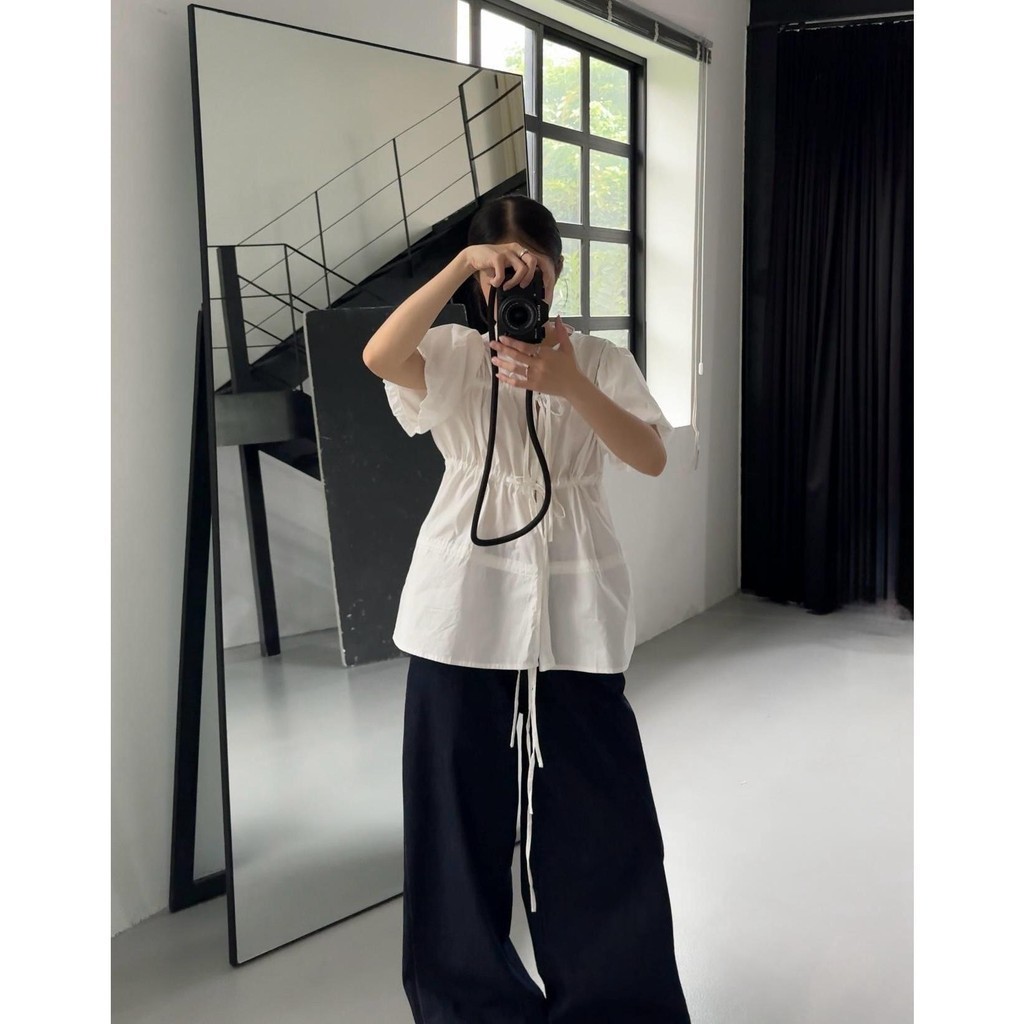 เสื้อมาร์กิ | Mir.byhi | เสื้อเชิ้ตแขนพัฟ Kate Han | Shopee Thailand