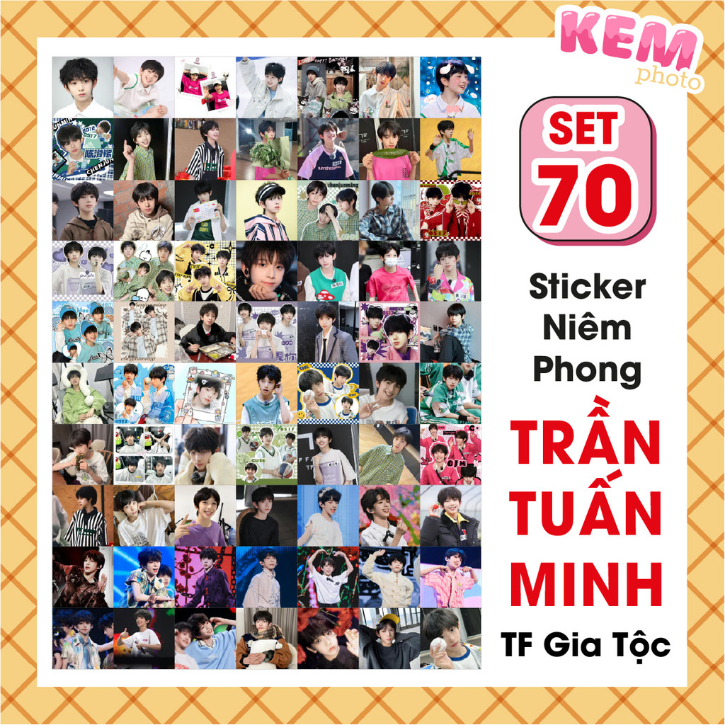 ชุดสติ๊กเกอร์ปิดผนึก 70 ชิ้น TRAN TUAN MINH - CHEN JUN MING - TF FAMILY - Cut out - สติ๊กเกอร์ ...