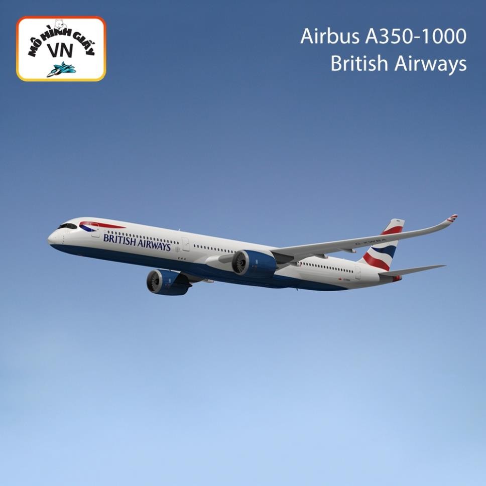 Airbus A350-1000 British Airways Assembly Paper Model - MohinhgiayVN ...