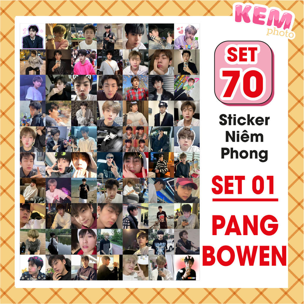 [SET 01] 70 PANG BOWEN สติ๊กเกอร์ปิดผนึก - ตัดออก - สติ๊กเกอร์ 4x4 ซม. ...