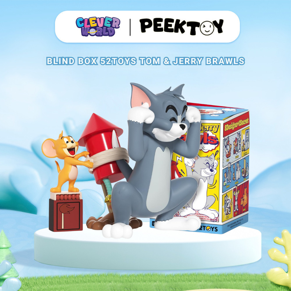 Blind Box Tom And Jerry Brawls 52TOYs ของแท้ Tom And Jerry Clever Box ...