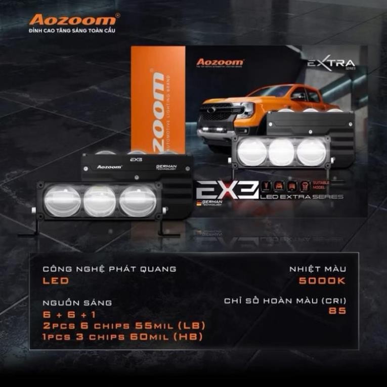 Aozoom EX3 ไฟบอล Led 3 ตา ไฟแบน 3 ตา E06L | Shopee Thailand