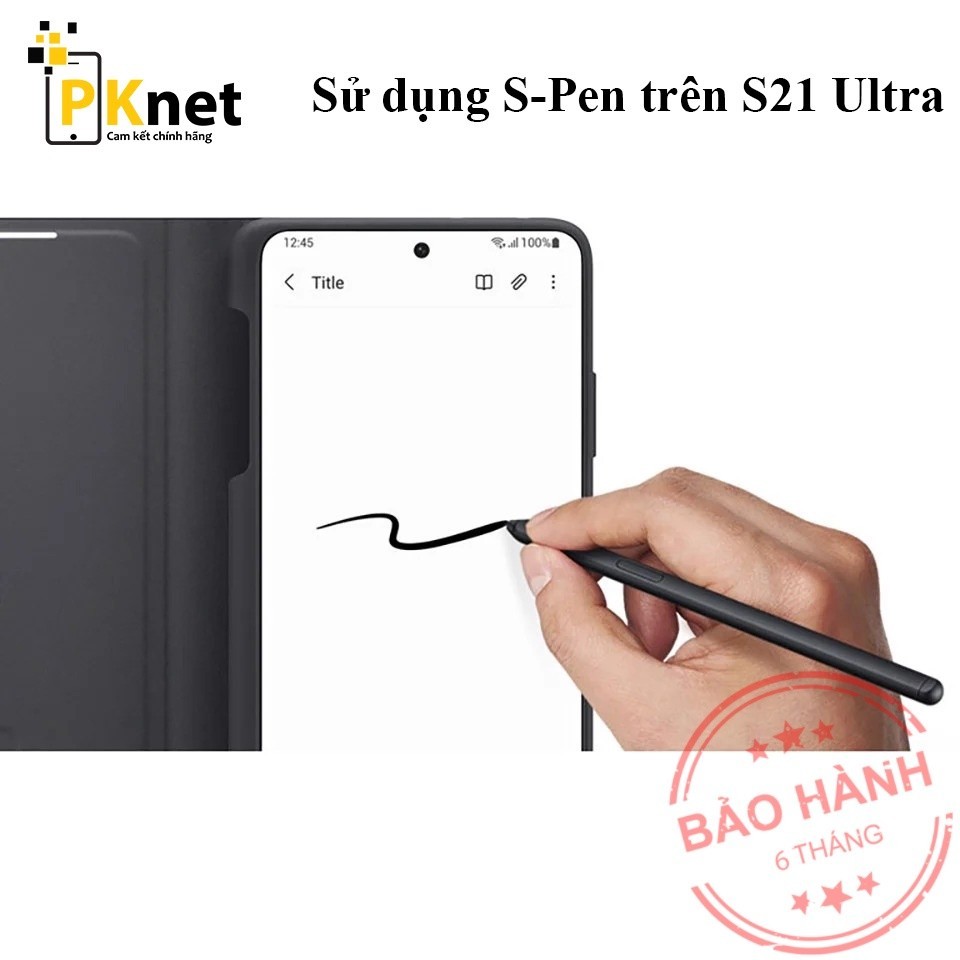 เคสหนัง Samsung ของแท้พร้อม Spen S21 Ultra Clear View Cover เคสหนังต้าน ...