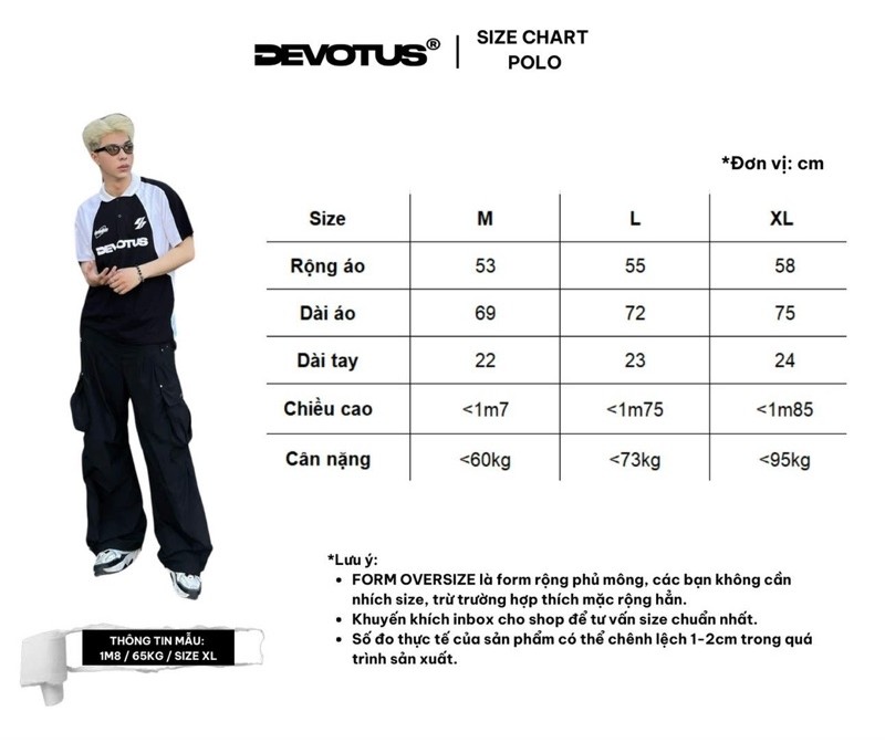 เสื้อโปโลโอเวอร์ไซส์ แบรนด์ท้องถิ่น Unisex Devotus Premium 100% Cotton ...