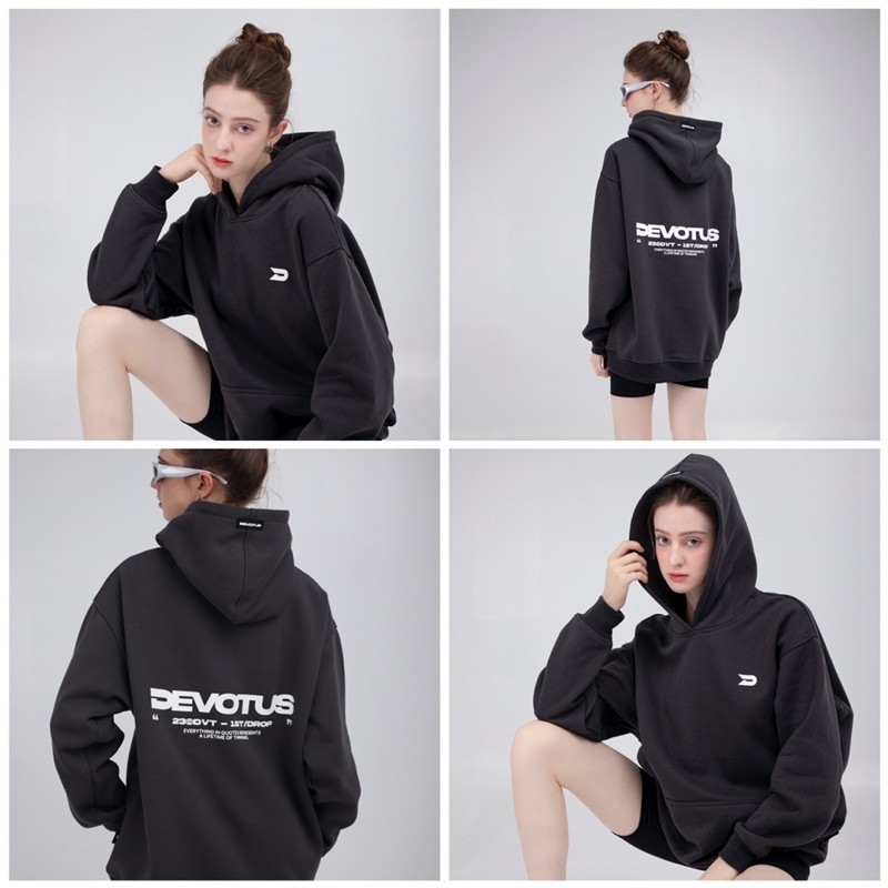 OVERSIZE แบรนด์ท้องถิ่น Unisex Devotus Hoodie Jacket 350gsm ผ้าฝ้ายขน ...