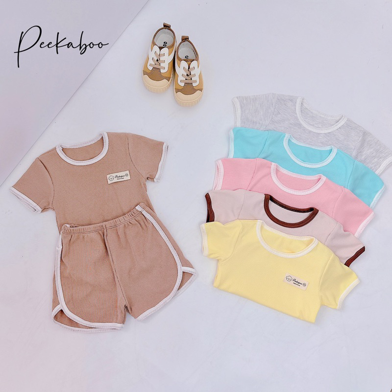 NT022 Peekaboo baby ชุดแขนสั้นเอวยางยืด (พาเลทสีใหม่) | Shopee Thailand