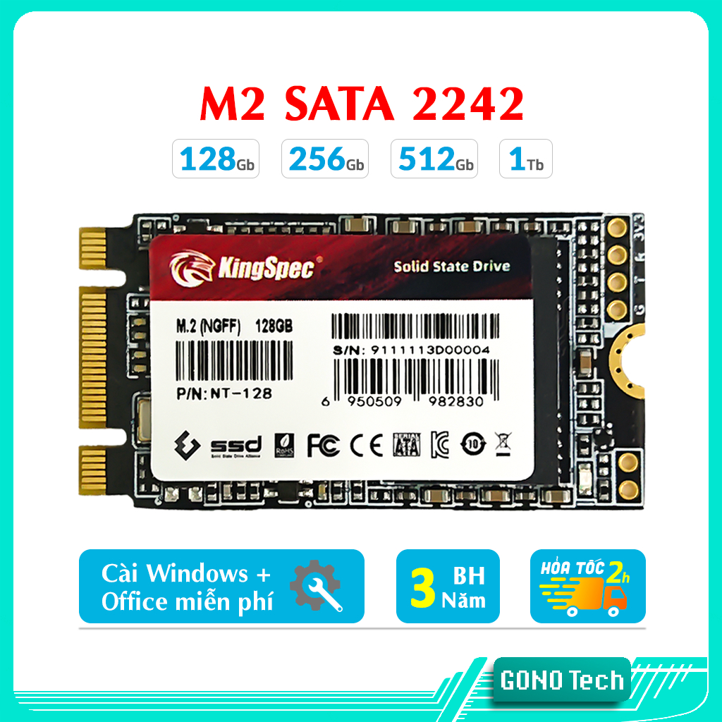 M2 SATA 2242 128Gb 256Gb 512Gb 1Tb KingSpec M.2 NGFF SSD | Shopee Thailand