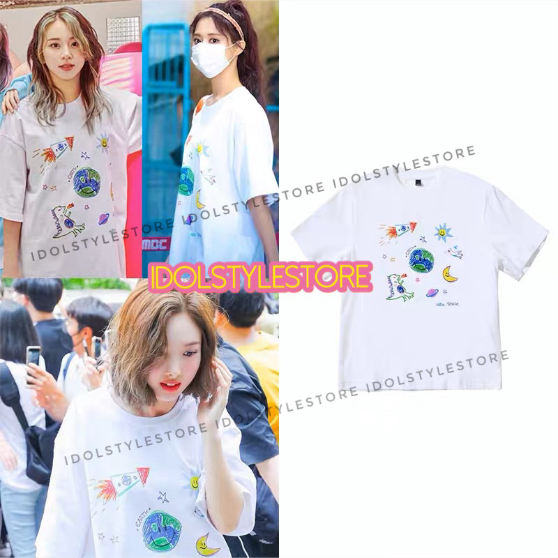 เสื้อยืดการ์ตูนเหมือน Mina Nayeon Tsuzu Chaeyoung Twice | Shopee Thailand
