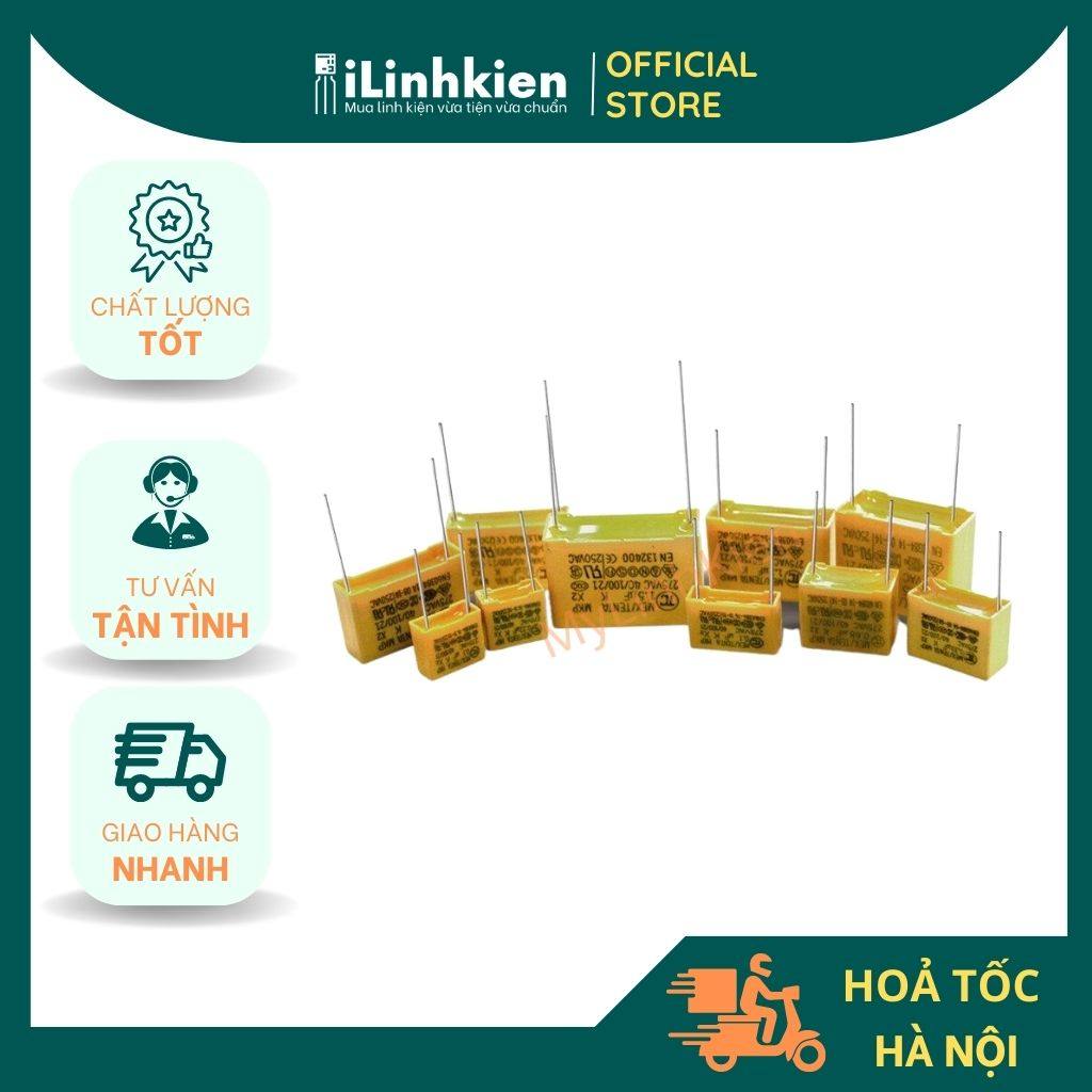 คุณภาพสูง 0.47uF 275V 15mm pin AC power filter capacitor | Shopee Thailand
