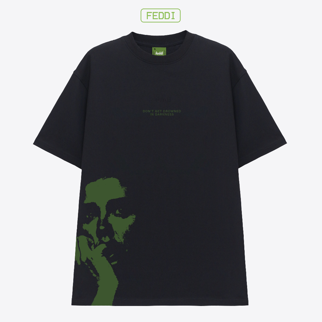 Feddi DARKNESS เสื้อยืดหลวม สไตล์เกาหลี วัยรุ่น วัสดุสุดเท่ A04 ...