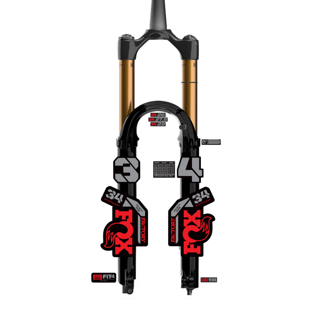 Fox step cast 34 2023 รูปลอกส้อมจักรยานเสือภูเขา | | Shopee Thailand