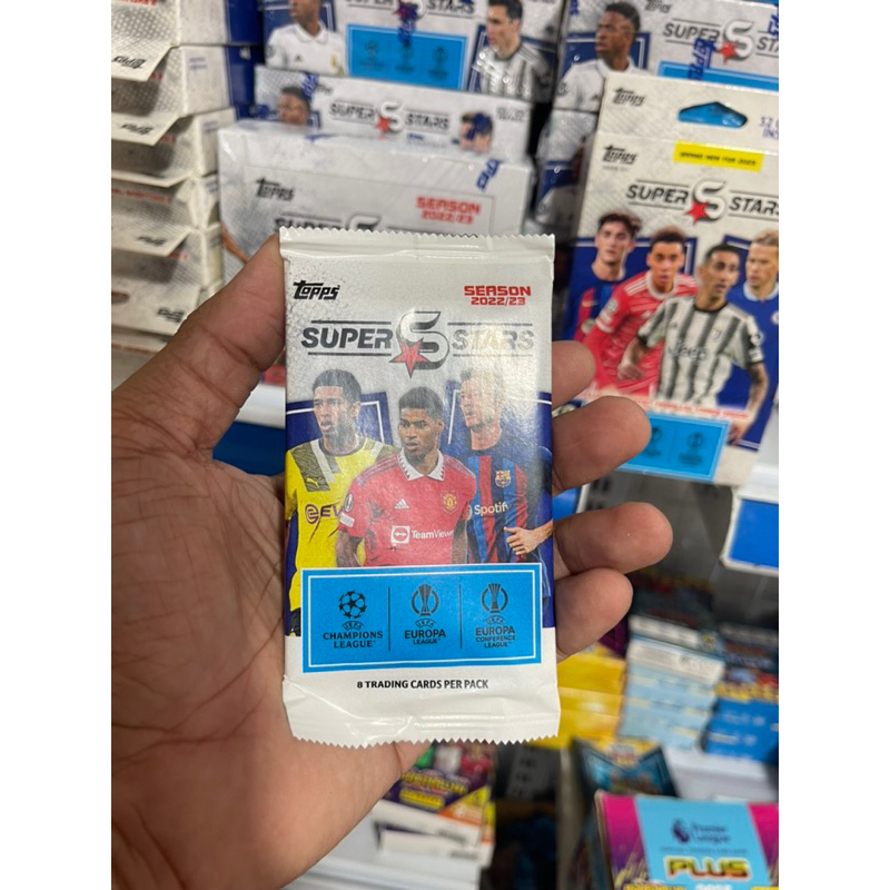 Topps Super Star Single Pack Football Card Pack ( การ ์ ด 8 ใบ ...