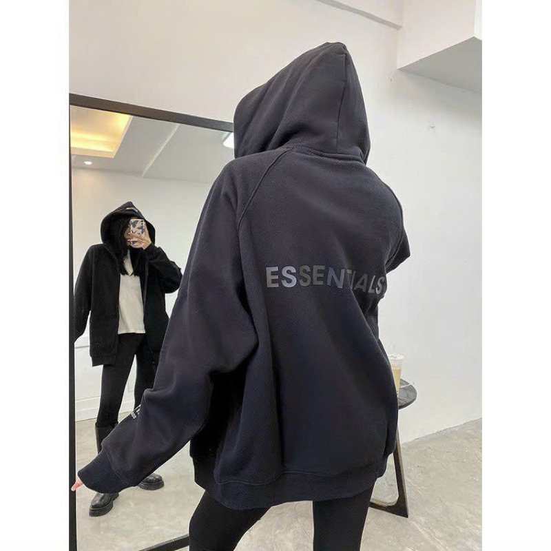 [GENUINE ] Fog Essentials Full Zip Up Hoodie Applique Logo | Shopee ...