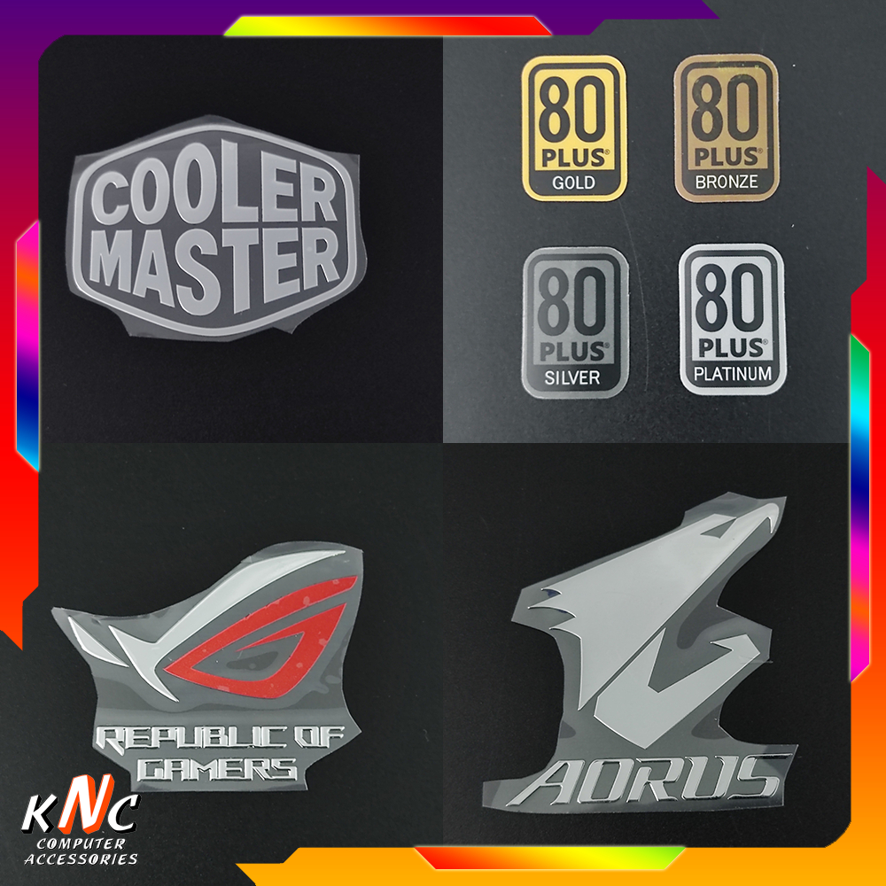 Aorus ROG CoolerMaster สติ๊กเกอร์อลูมิเนียมลายโลโก้สําหรับเล่นเกม ...