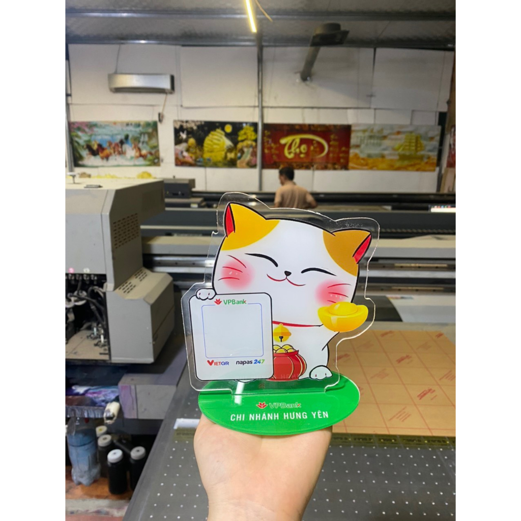 Standee QR บัญชีรหัส God Cat พิมพ์ข้อมูลบัญชีธนาคาร พิมพ์ตามขอ วัสดุ ...