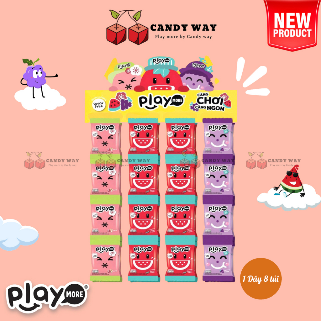 The Playmore 12g New String Lollipops พร ้ อมแตงโม 3 รสชาติ องุ ่ นและ ...