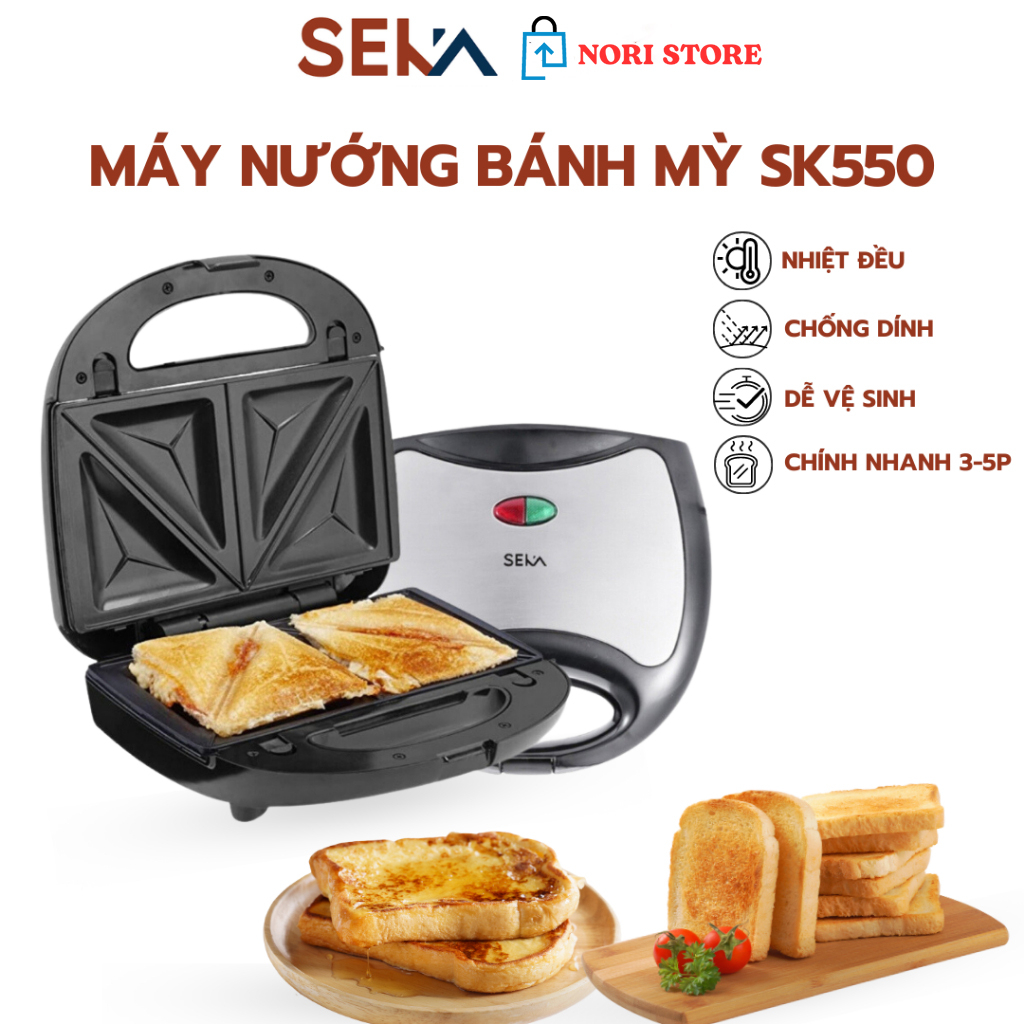 เครื่องปิ้งขนมปังแซนวิช Seka SK550 - ความจุ 750W ไม่ติดดี ย่างเร็ว ปรุงสุกสม่ําเสมอ | Shopee ...
