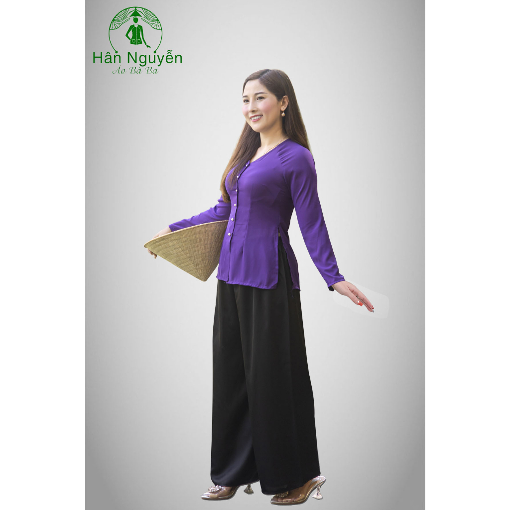 Ba29 - เสื้อคอเต่าผ้าชีฟอง Ba Ba พร้อมกางเกง - เสื้อ Han Nguyen Ba ...