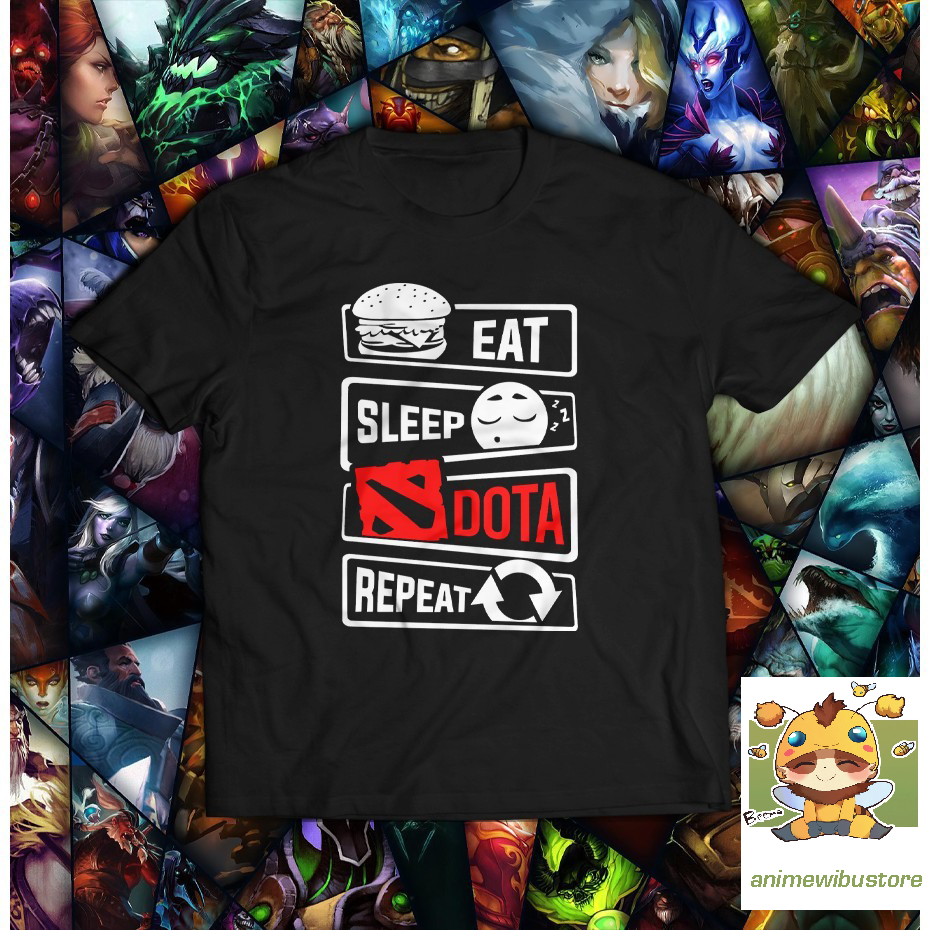 เสื้อยืด Eat SLEEP DOTA REPEAT ราคาถูกสุดๆ | Shopee Thailand