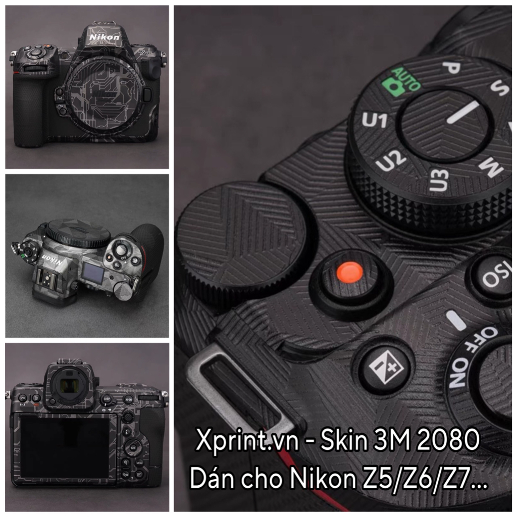 สติ๊กเกอร์และผิวหนังลายนูน 3 ม. สําหรับกล้อง Nikon Z5, Z6, Z6II, Z6III, Z7, Z7II, Z8, Z9 ...