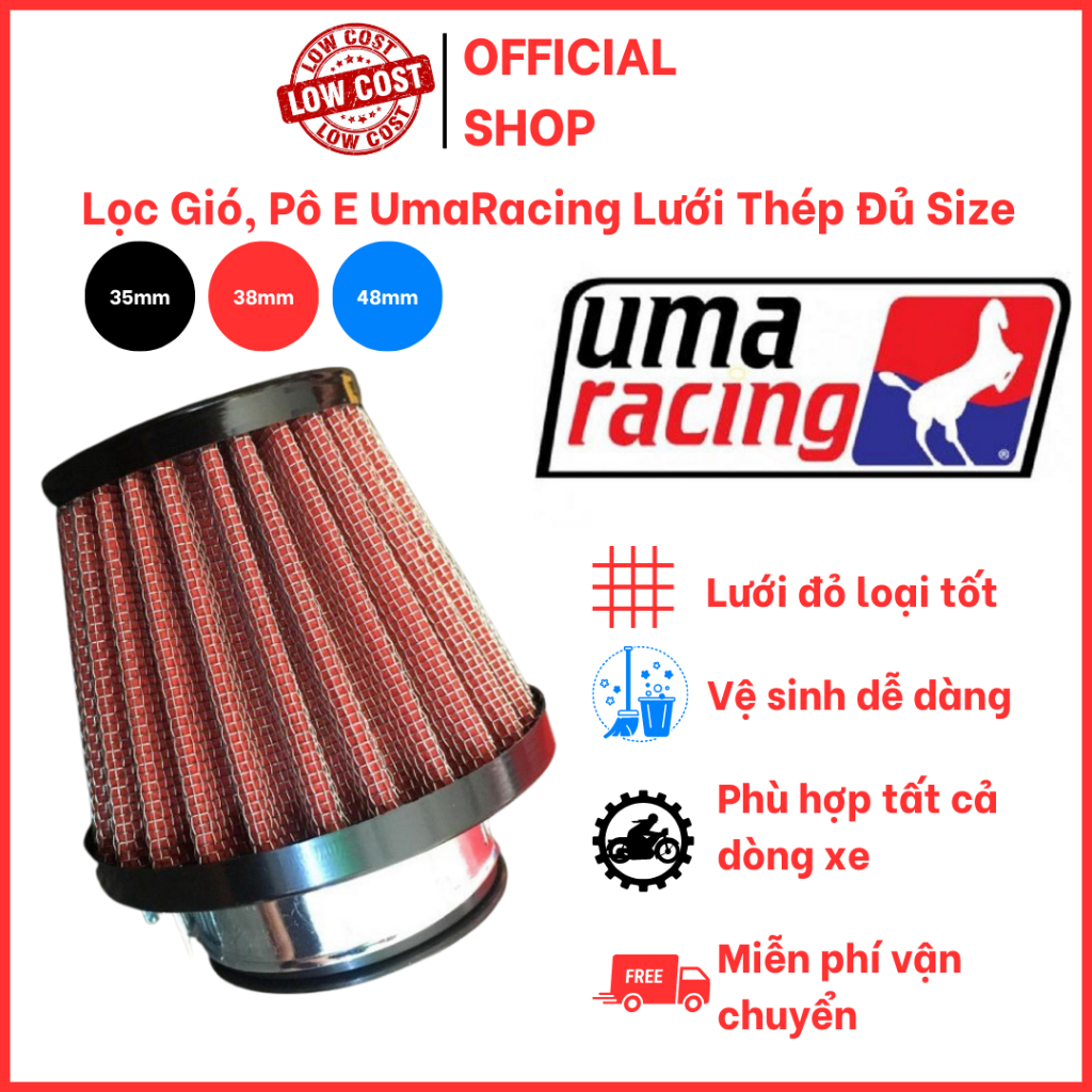 Uma Racing Super Loading Steel Mesh Air Filter ขนาดเต็มสําหรับทุก ...