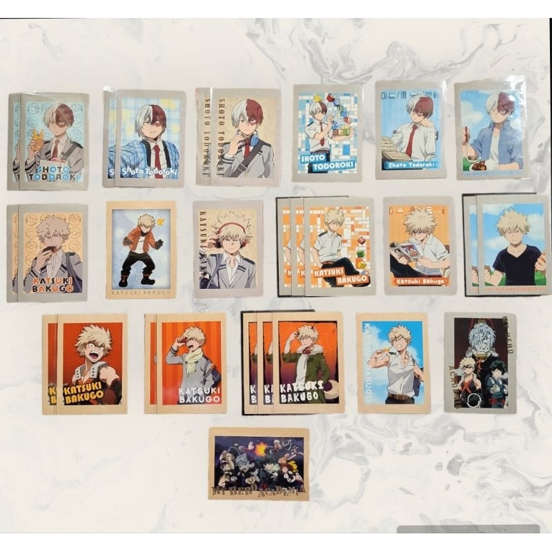 [ ปลาสีเหลืองสีม ่ วง ] pola Shoto Todoroki & Katsuki Bakugo Card - My ...