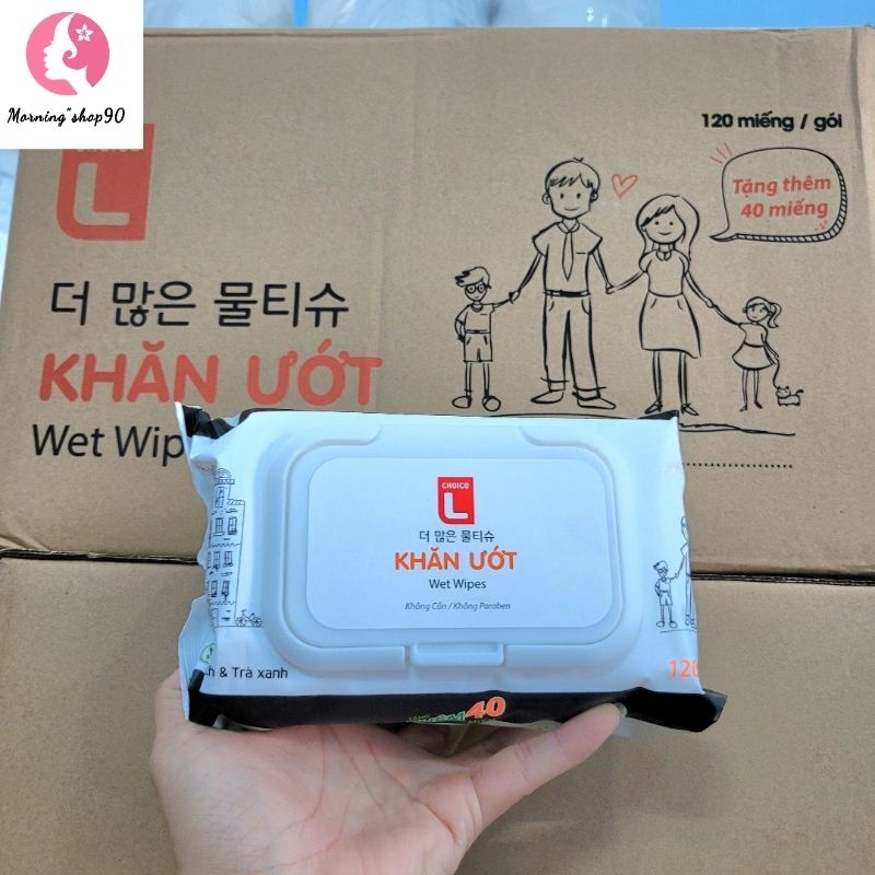 Lotte CHOICE L Korea Wet Wipes 120 แผ่น / แพ็ค | Shopee Thailand
