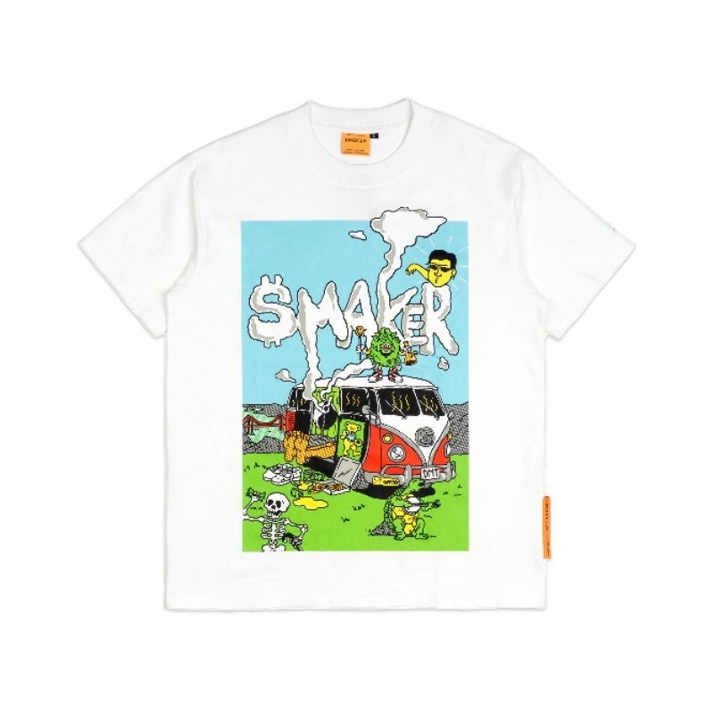 [SMAKER] เสื้อยืดผ้าฝ้าย Unisex ทรงขากว้าง แบรนด์ท้องถิ่นของแท้"420 ...