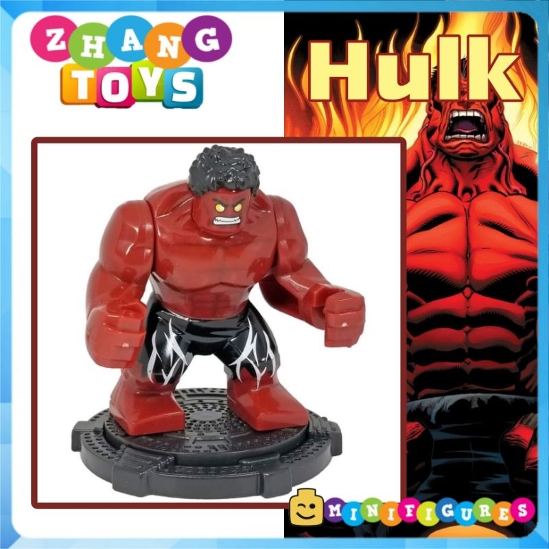 Red Hulk Bigfigures Minifigures POGO PG857 PG8262 ปริศนาของเล่น ...