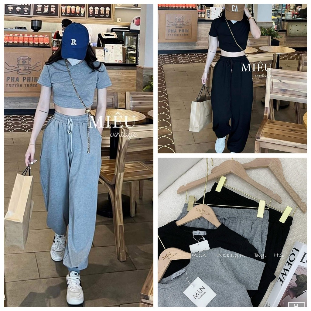 ชุดสตรีชุดเสื้อยืดแขนสั้นโครเชต์ด้านบนผ้าฝ้ายกางเกงเหม 40-55 กก. รุ่น ...