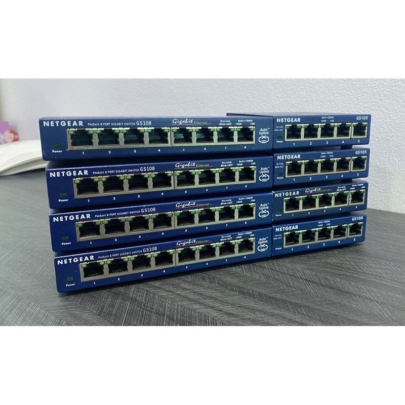 Netgear GS108 / GS105 5-Port และ 8-Port 1Gbps Switch, Gigabit Ethernet ...
