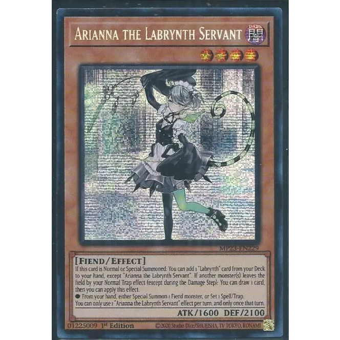 [ Yu-gi-oh! ] 01 การ ์ ดเกม MP23-EN229 Arianna the Labrynth Servant - Prismatic Secret หายาก ...