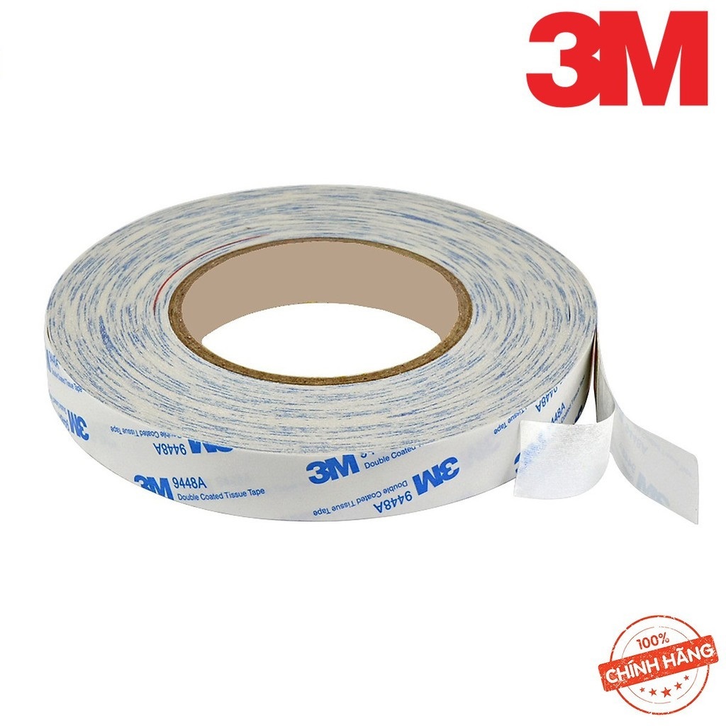 เทป 2 ด้าน 3M 9448A 10mmx50m - เหมาะสําหรับพื้นผิวหลายประเภท - ของแท้ | Shopee Thailand