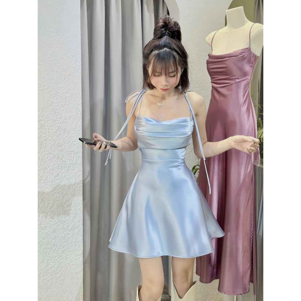 SHORT silk DRESS - MINI DRESS ผ้าไหมฮันชาคุณภาพสูง นุ่มเท่ ทรงแฮ็คสุดๆ ...