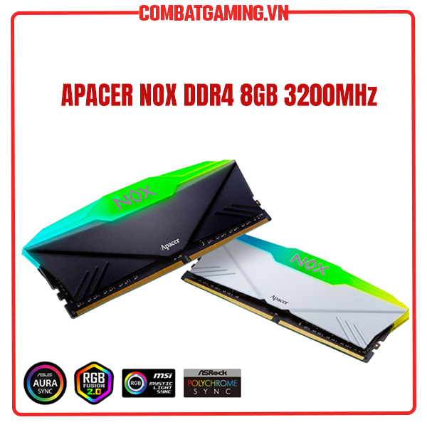 Apacer Nox Rgb Ddr4 คอมพิวเตอร์ Ram 8gb 16gb 3200 Rgb สินค้าของแท้ Shopee Thailand
