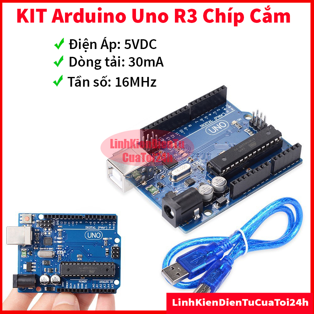 Arduino Uno R3 Atmega328P ปลั ๊ กชิป KIT พร ้ อมสาย R3 สติ ๊ กเกอร ์ ...