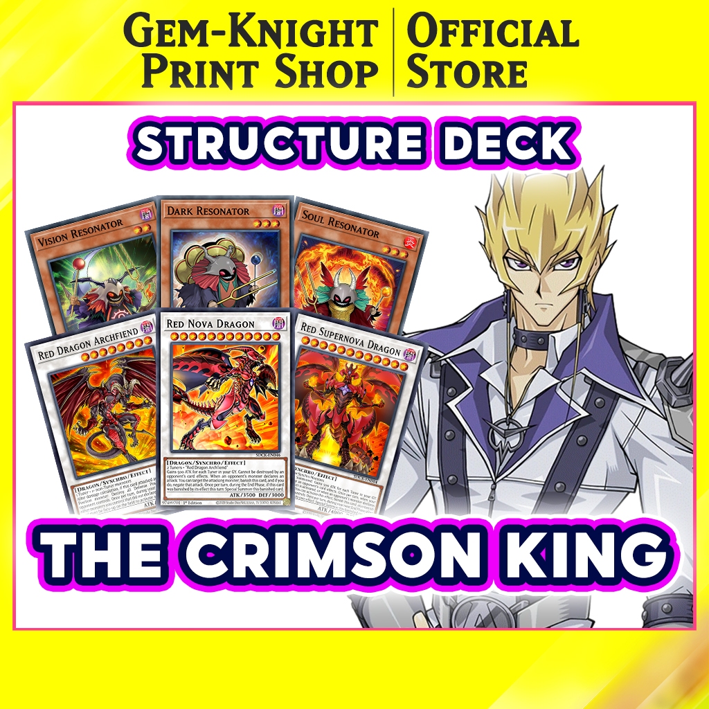 [การ์ดพิมพ์ลาย] Yugioh Deck - Structure Deck: The Crimson King - Jack Atlas Deck | Shopee Thailand