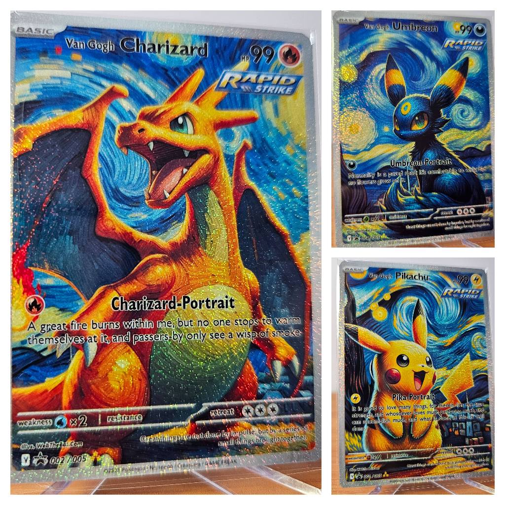 Pokemon TCG Pikachu Charizard Umbreon Snorlax Gengar Collection Van ...