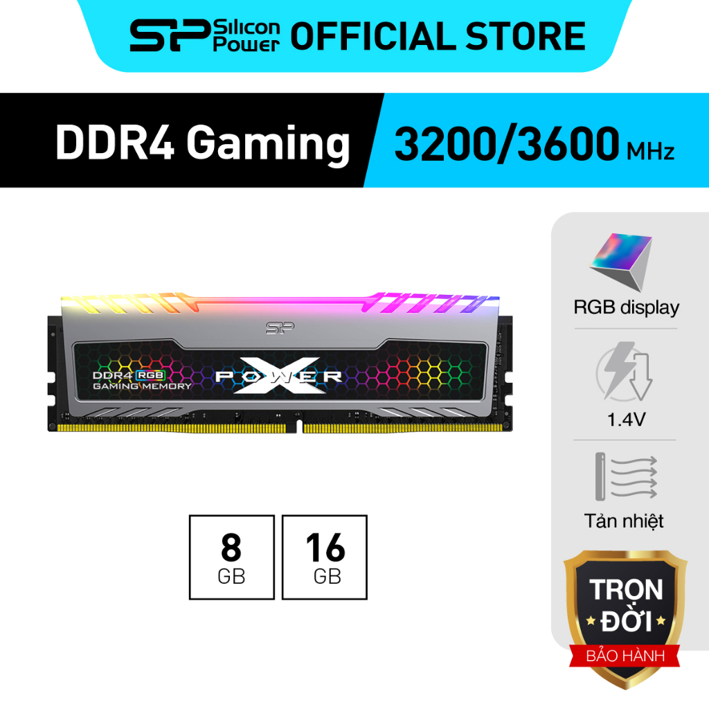 Ddr4 Gaming RGB ฮีทซิงค์คอมพิวเตอร์ RAM & Non RGB XPOWER Silicon Power ...