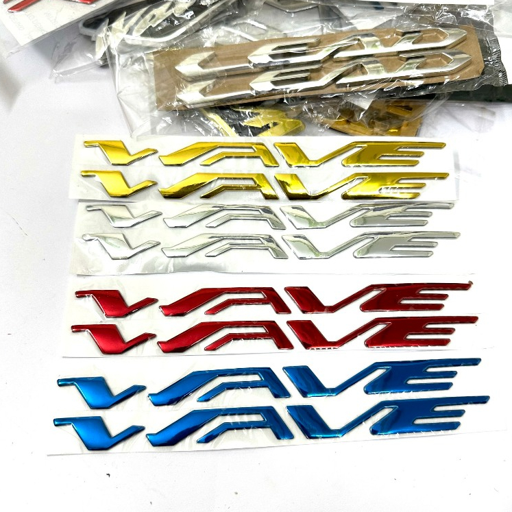 Wave 3d นูน wave Stamp สติ๊กเกอร์แต่งรถ wave abs คุณภาพสูงวัสดุ 1 ปีกัน ...
