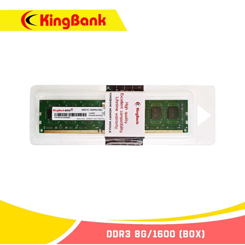 Pc Ram DDR3 8G Bus 1600z KINGBANK - ของแท้ 3 ปี ไม่หยิบเกี่ยวกับหลัก | Shopee Thailand