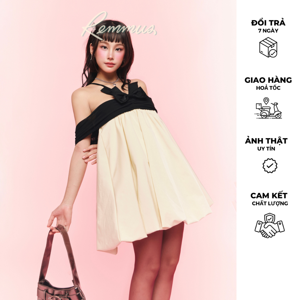Remmus - ชุดนาบิ | สไตล์ ชุดเดรสโบว์ สําหรับผู้หญิง | Shopee Thailand