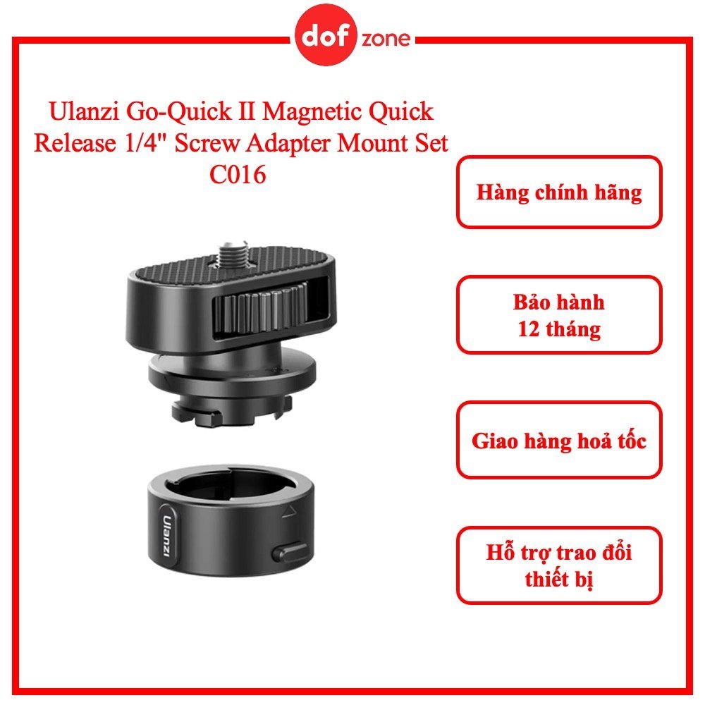 Ulanzi Go-Qick II Magnetic Quick Release 1 / 4 ชุดสกรูอะแดปเตอร ์ Mount ...