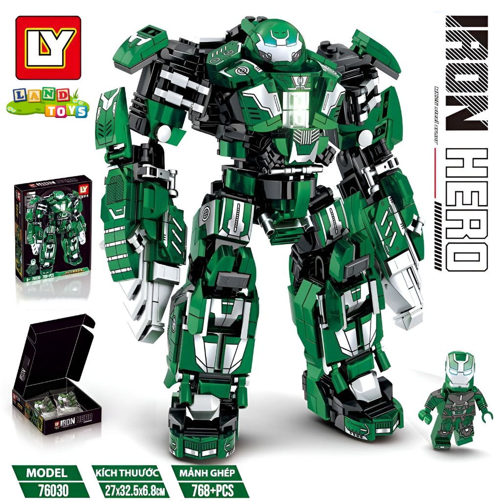 Lego Marvel Avengers Robot Model IronMan Hulk Buster MK26 รุ่น LY76030 ...