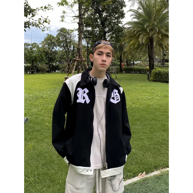 เสื้อแจ็คเก็ต REGODS กว้างรูปแบบ unisex turn-down collar Jacket สําหรับ ...