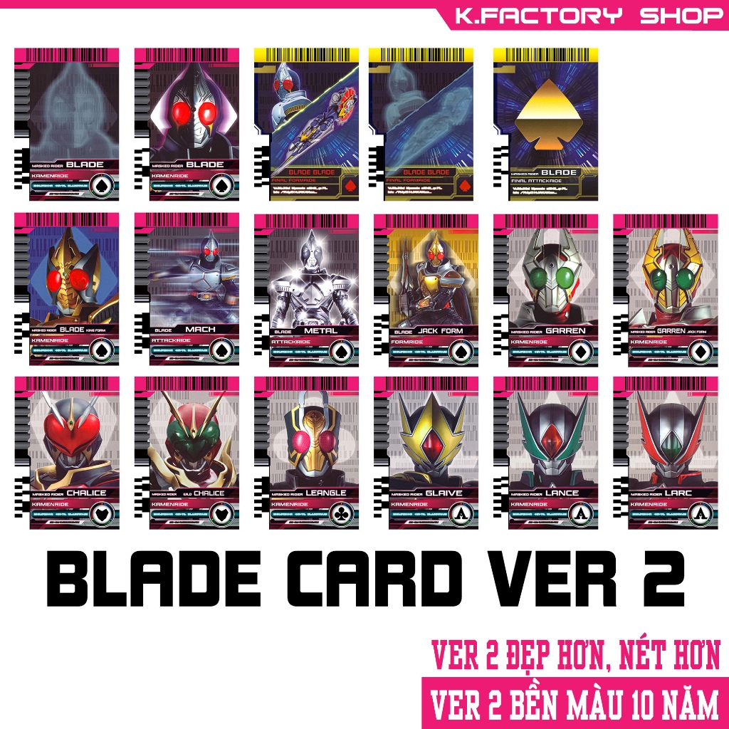 [K.FACTORY] Kamen Rider BLADE CARD อ่านได้ - สีมาตรฐาน CARD พิมพ์ชัด ...